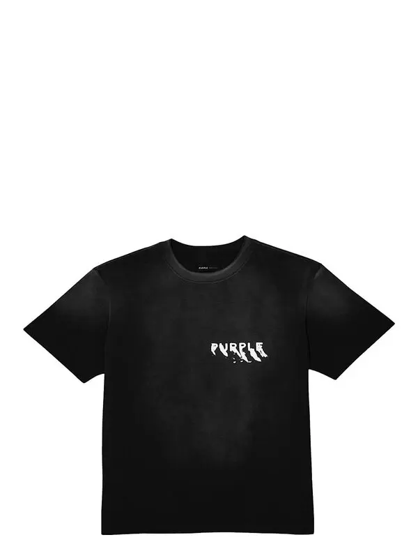 PURPLE BRAND Painted Wordmark Tee - Black