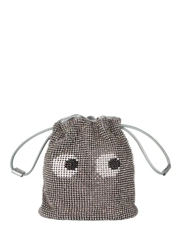 ANYA HINDMARCH Eyes Crystal Pouch Bag - Anthracite