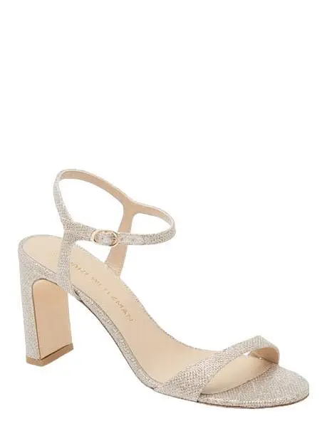 STUART WEITZMAN Babette 85 Ankle Strap Sandal - Poudre