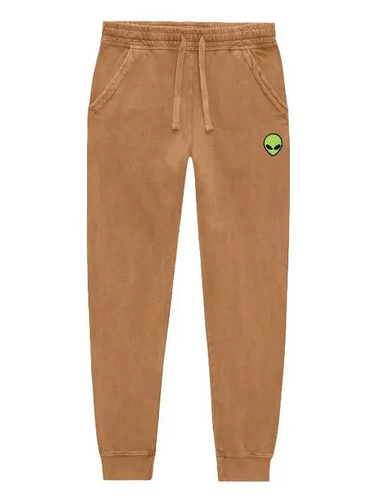 DALIX Alien Midweight Fleece Washed Jogger Pant - Camel