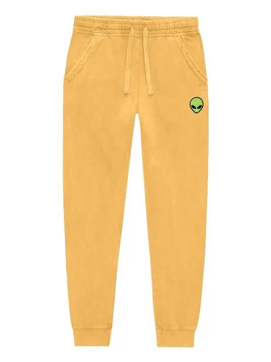 DALIX Alien Midweight Fleece Washed Jogger Pant - Mustard