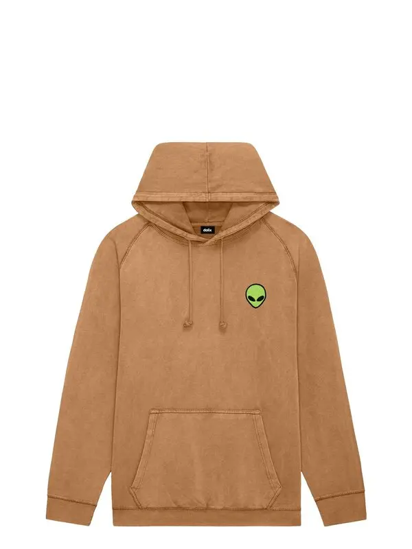 DALIX Midweight Mineral Washed Hoodie - Camel