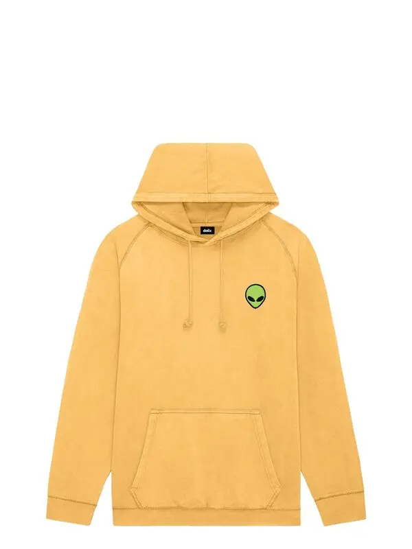 DALIX Midweight Mineral Washed Hoodie - Mustard
