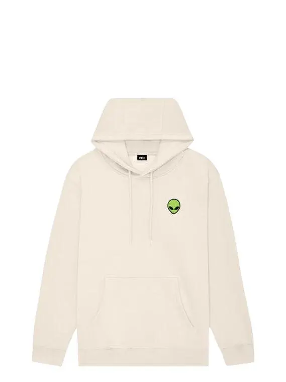 DALIX Graphic Alien Embroidered Hoodie - Sandshell