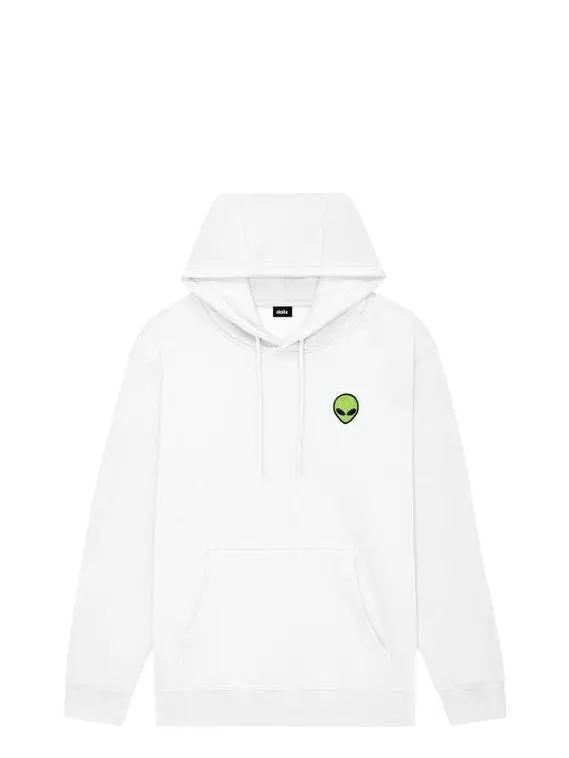 DALIX Alien Graphic Hoodie - White