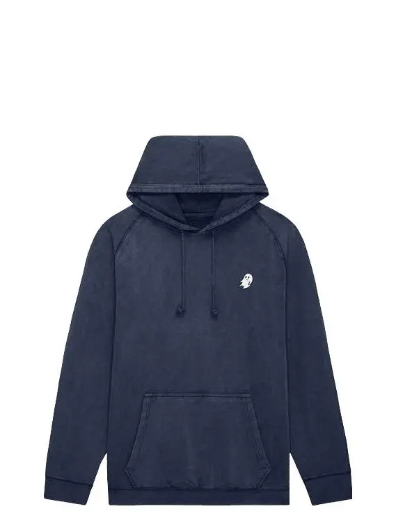 DALIX Ghost Mineral Washed Hoodie - Denim Blue