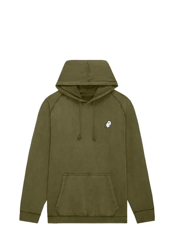 DALIX Mineral Washed Hoodie - Olive