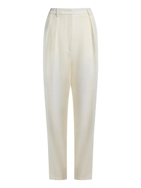 Altuzarra Emmett Pleated Tapered Wool Pants - Ivory