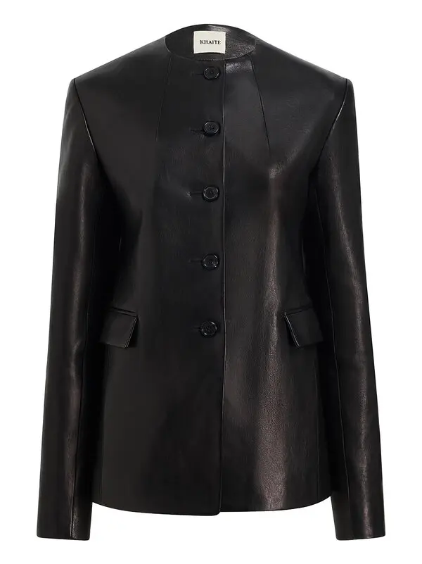 Khaite Jameson Leather Jacket - Black