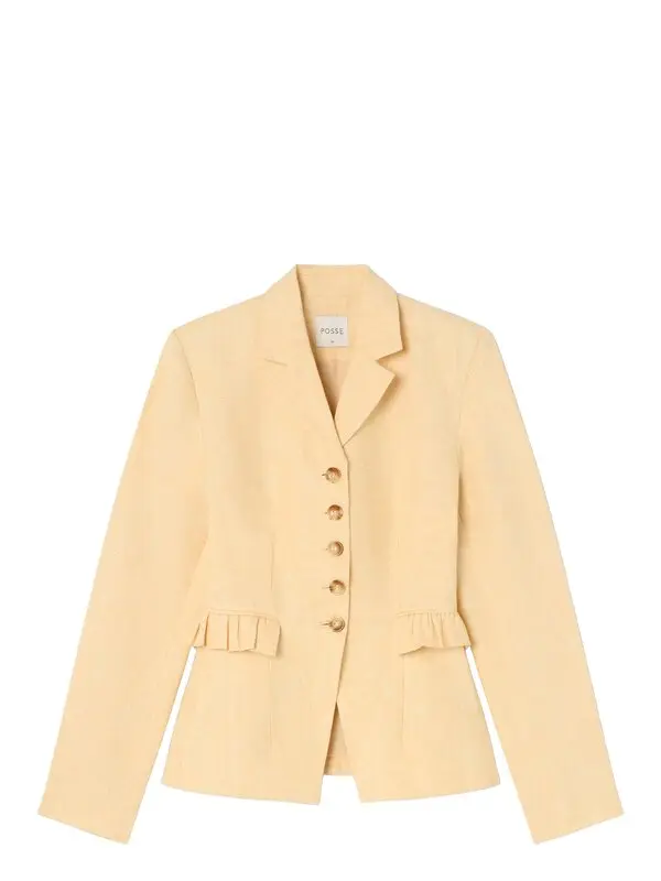 Posse Matilda Linen Jacket - Dusty Citron