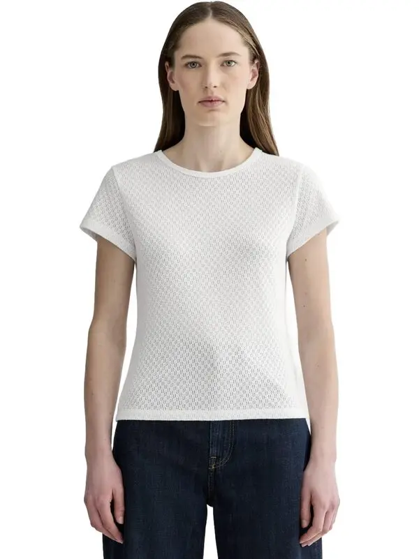 Everlane Pointelle Short-sleeve T-shirt - White