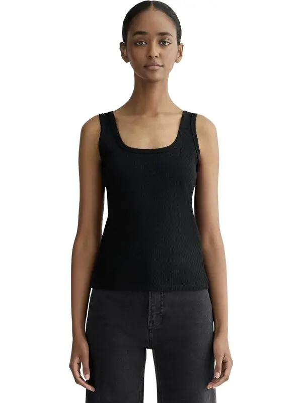 Everlane Pointelle Cami Top - Black