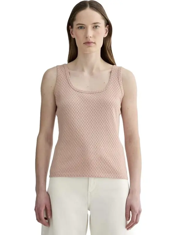 Everlane Pointelle Cami Top - Rose Smoke