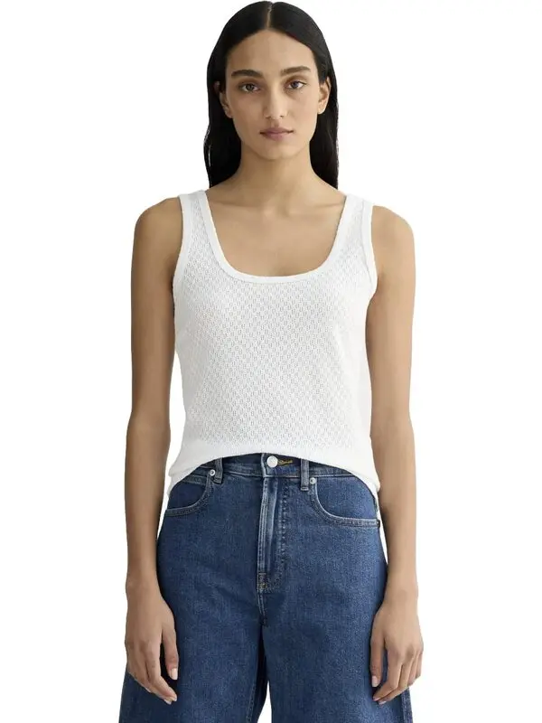 Everlane Pointelle Cami Top - White