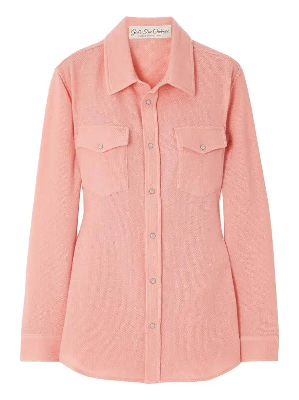 GOD’S TRUE CASHMERE Cashmere Relaxed Fit Shirt - Pink