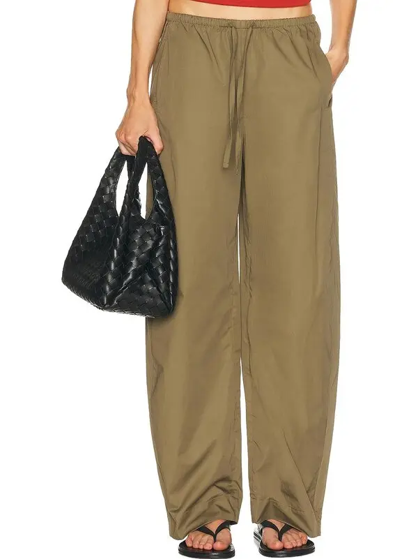 EAVES Lana Barrel Leg Pant - Capers
