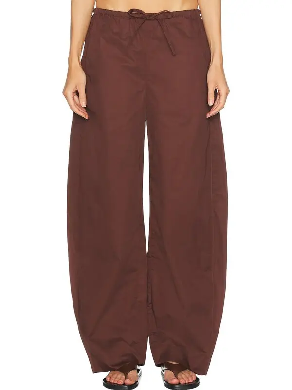 EAVES Lana Barrel Leg Pant - Chocolate