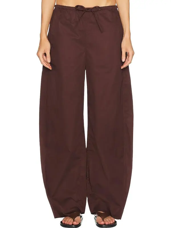 EAVES Lana Barrel Leg Pant - Chocolate