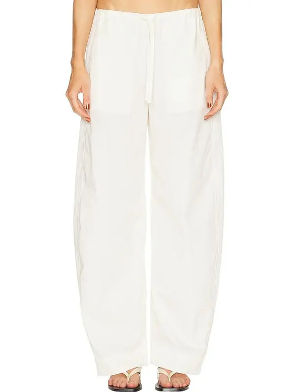 EAVES Lana Barrel Leg Pant - Off White