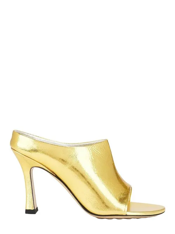 Bottega Veneta Metallic Mule Sandal - Gold