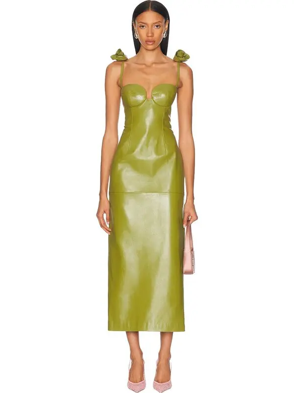 Magda Butrym Bustier Midi Dress - Green
