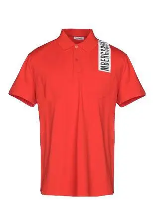 BIKKEMBERGS Polo Shirt Size Cotton, Elastane - Red