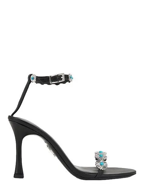 Retrofete Felice Heel - Black & Turquoise