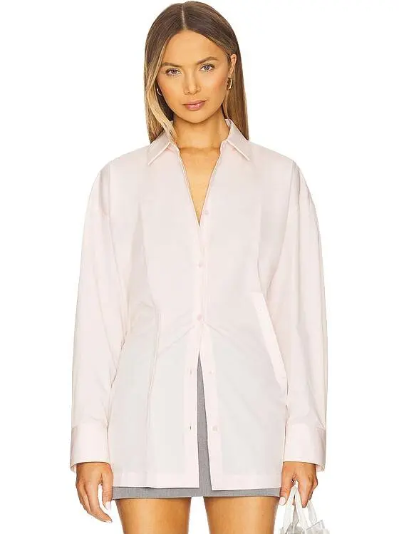 EAVES Lo Reworked Shirt - Soft Pink