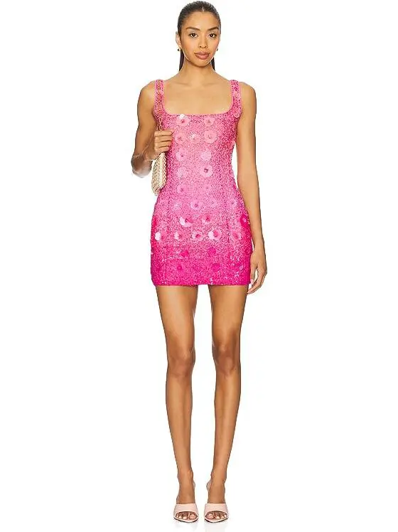 LOVERS AND FRIENDS Biarritz Sequin Mini Dress - Pink Sunset Multi