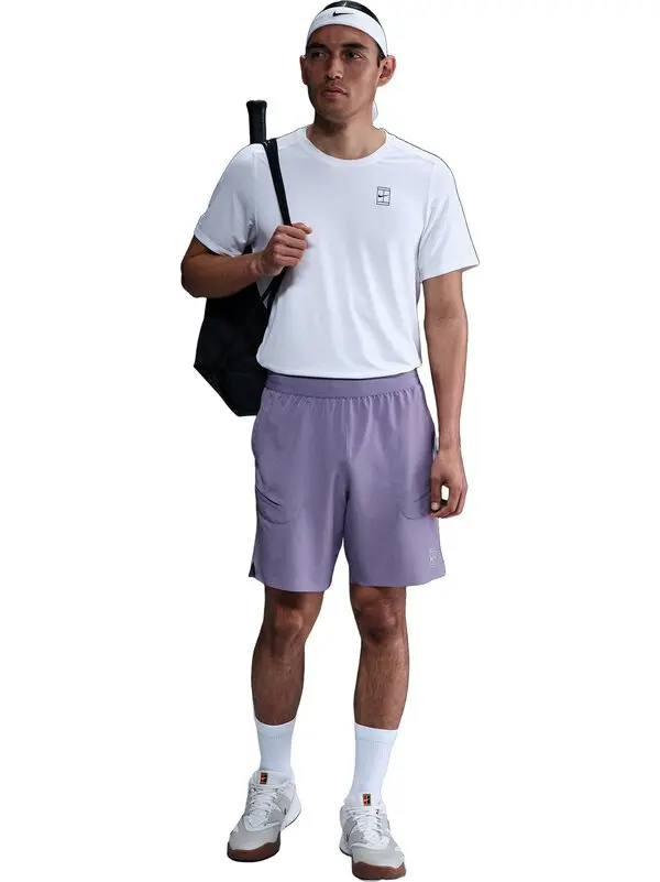 Nike Court Advantage Dri-fit 8" Tennis Shorts - Purple