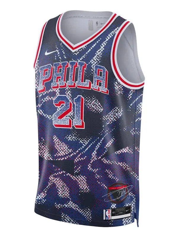 Nike Joel Embiid Philadelphia 76ers 2025/26 Select Series Dri-fit Nba Swingman Jersey - Blue