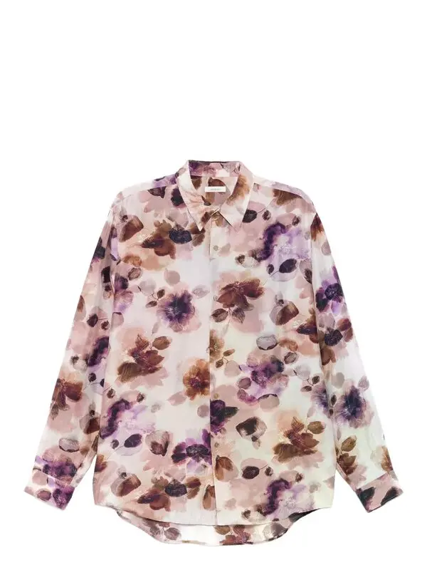 CALMLENCE Floral-print Shirt - Pink