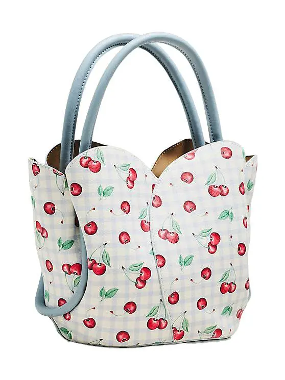 MELIE BIANCO Tulip Top-handle Crossbody Tote - Blue Cherry
