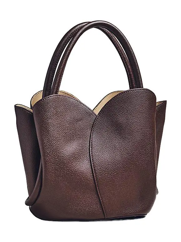 MELIE BIANCO Tulip Top-handle Crossbody Tote - Chocolate