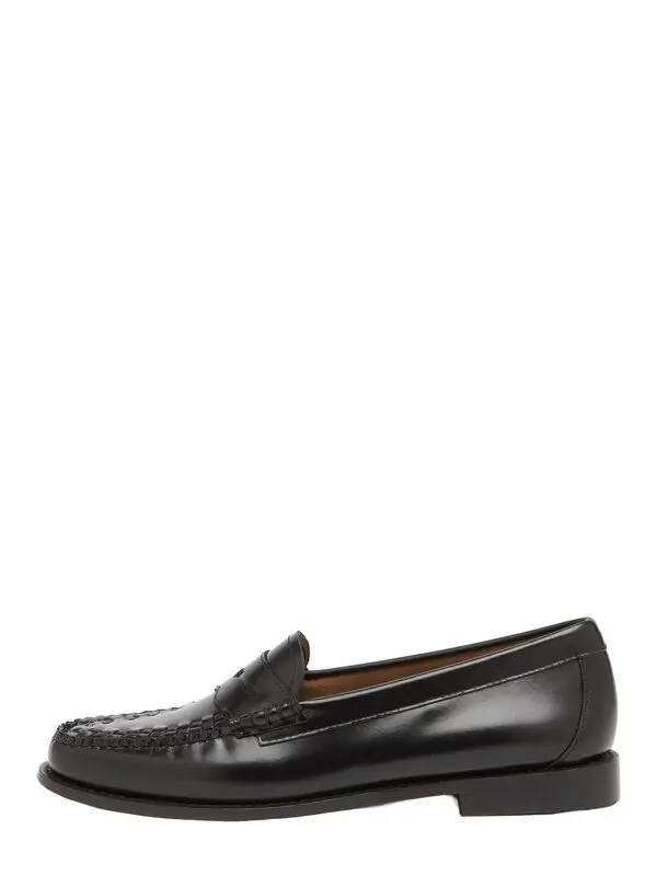 G.H. BASS & CO. Penny Weave Loafer - Black Leather Mono