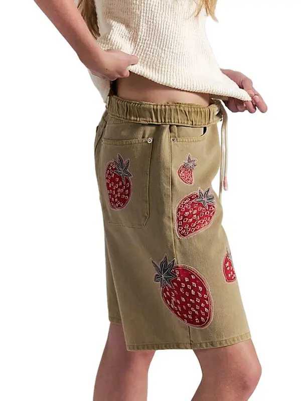 Free People We The Free Garden State Long Shorts - Strawberry Sundaze