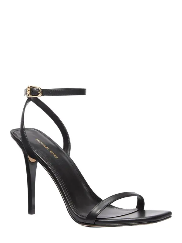 Michael Kors Liana Leather Stiletto Sandals - Black