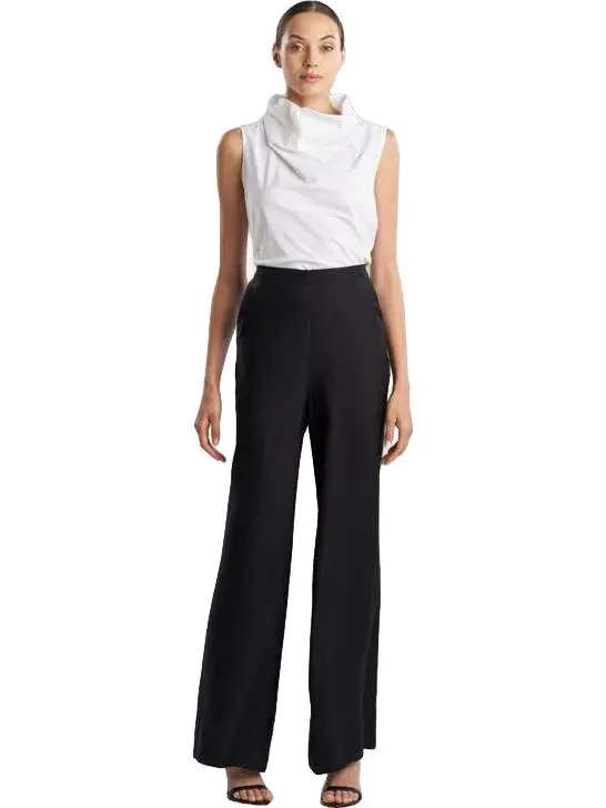 Natori Cotton Silk Twill Trouser - Black