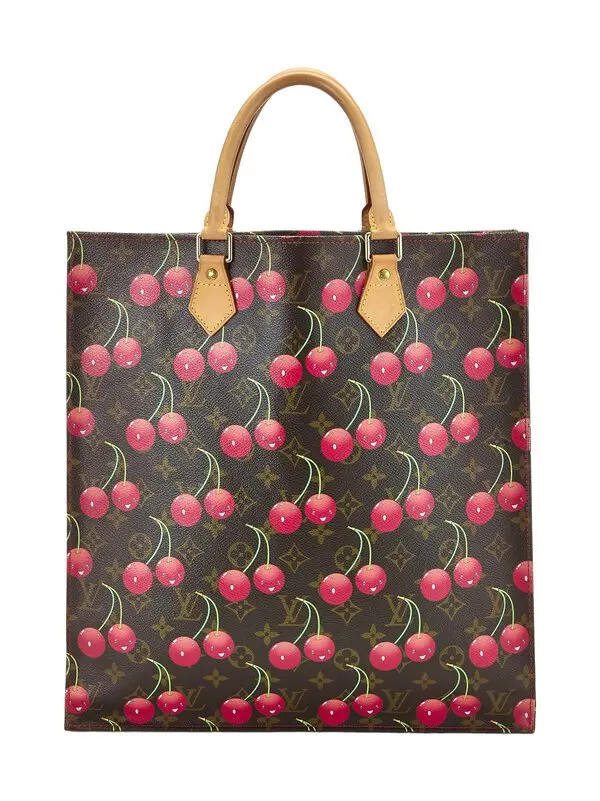 LOUIS VUITTON Takashi Murakami Monogram Cerises Sac Plat - Brown