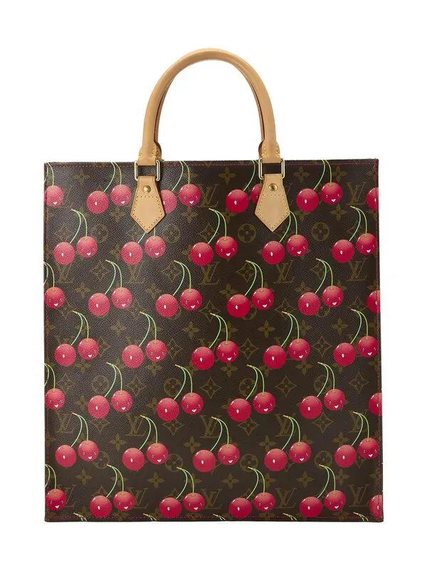 LOUIS VUITTON Takashi Murakami Monogram Cerises Sac Plat - Brown