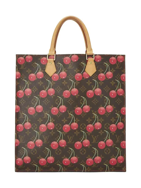 LOUIS VUITTON Takashi Murakami Monogram Cerises Sac Plat - Brown