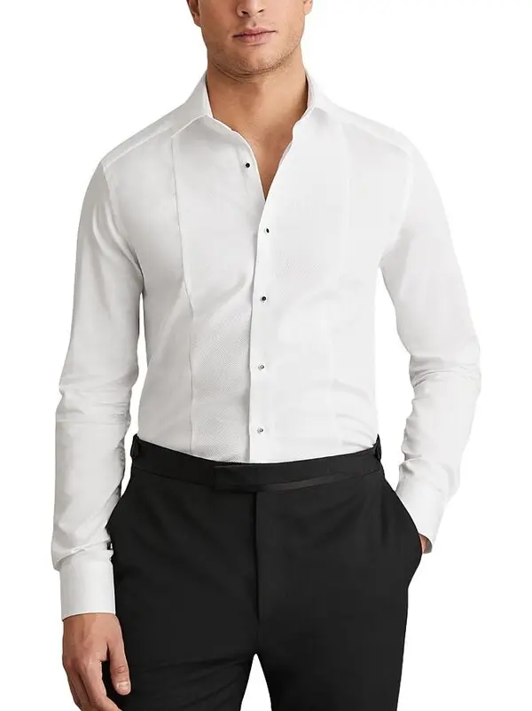 REISS Marcel Cotton Dinner Shirt - White