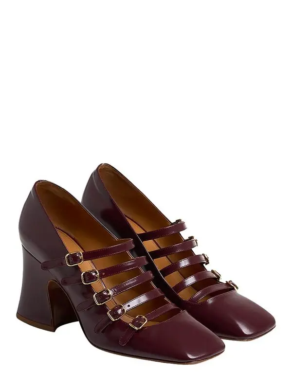Chloé Janis Buckled Pumps - Burnt Purple