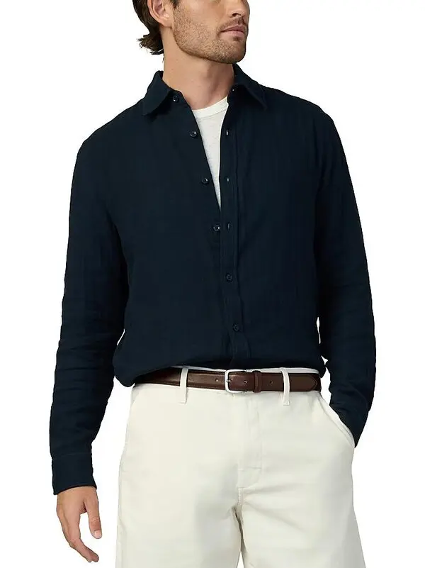 Joe's Jeans Cedric Regular Fit Gauze Shirt - True Navy