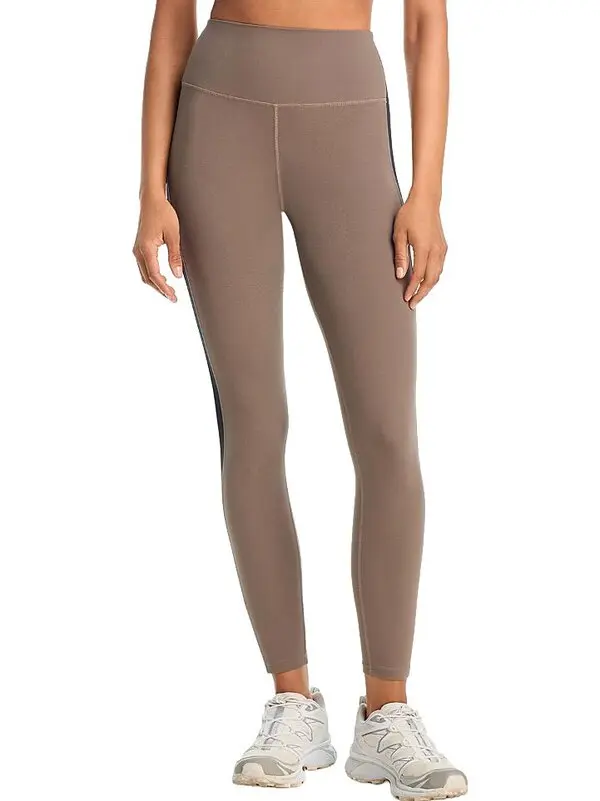 Splits59 Layla Airweight 7/8 Leggings With Side Stripe Detail - Lentil/black