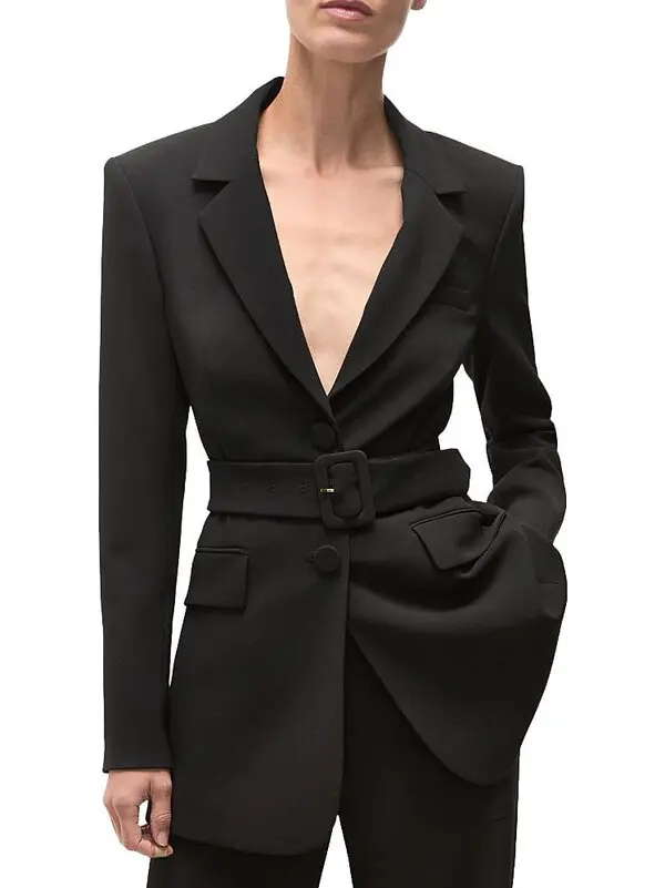 Veronica Beard Ryanne Belted Dickey Jacket - Black