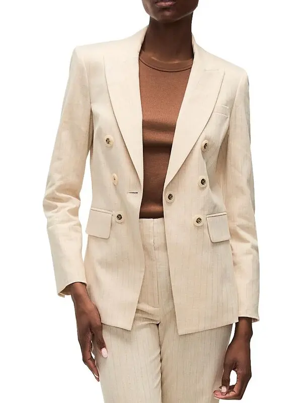 Veronica Beard Gaya Dickey Jacket - Natural/gold