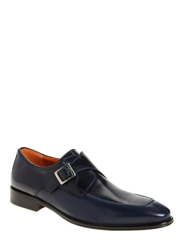 Mezlan Pego Monk Strap Shoe - Blue