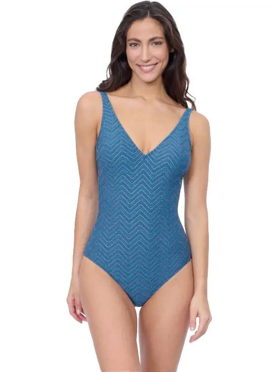 GOTTEX Blend V-neck One Piece - Jade
