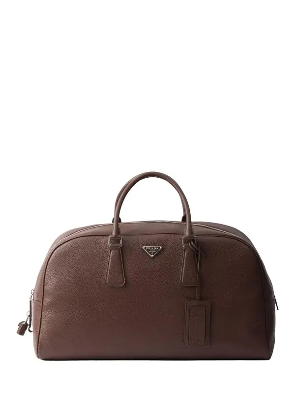 Prada Leather Duffle Bag - Brown